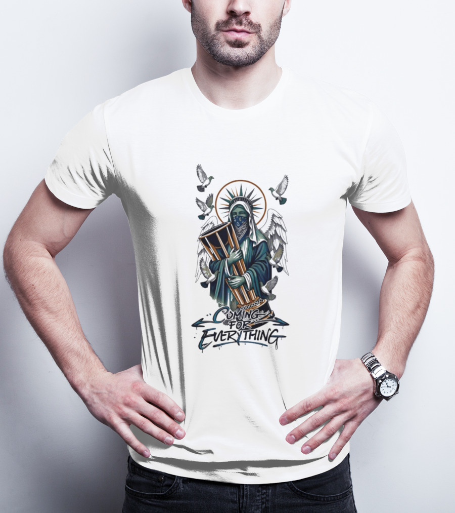 Statue Of Liberty New York Knicks Everything Doves Halo Hourglass T-Shirt