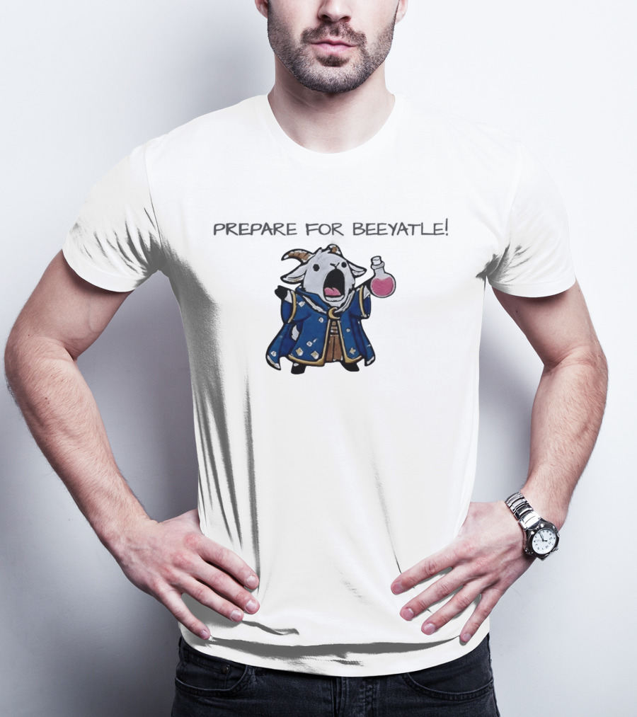 Totes McGoats Prepare For Beeyatle Potion Wielding Goat Wizard T-Shirt