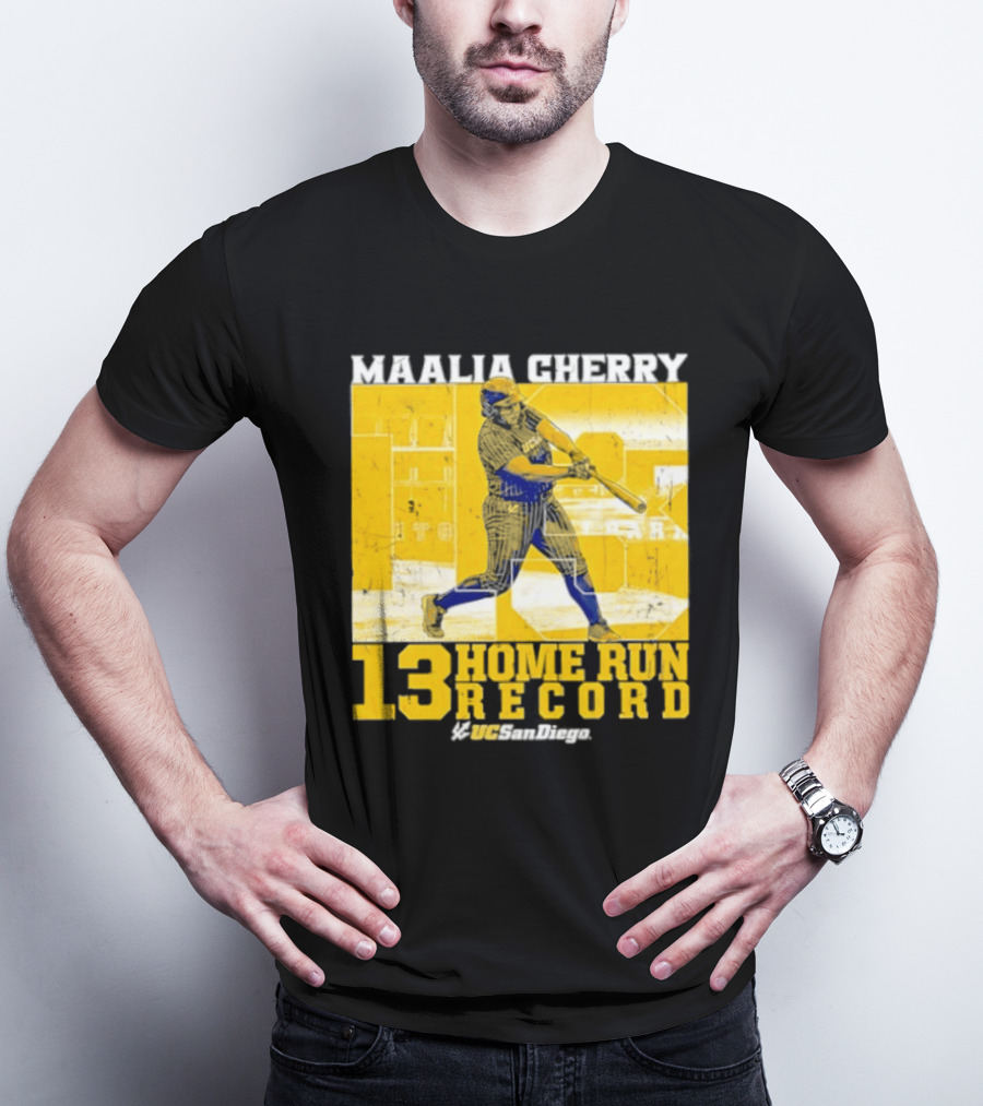 Maalia Cherry UC San Diego 13 Home Run Record T-Shirt