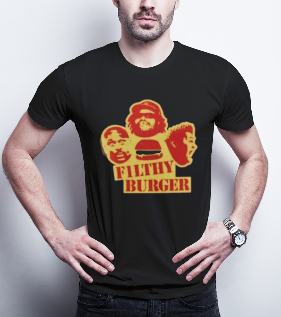 Filthy Burger Faces Iconic Humorous Expression Trio T-Shirt