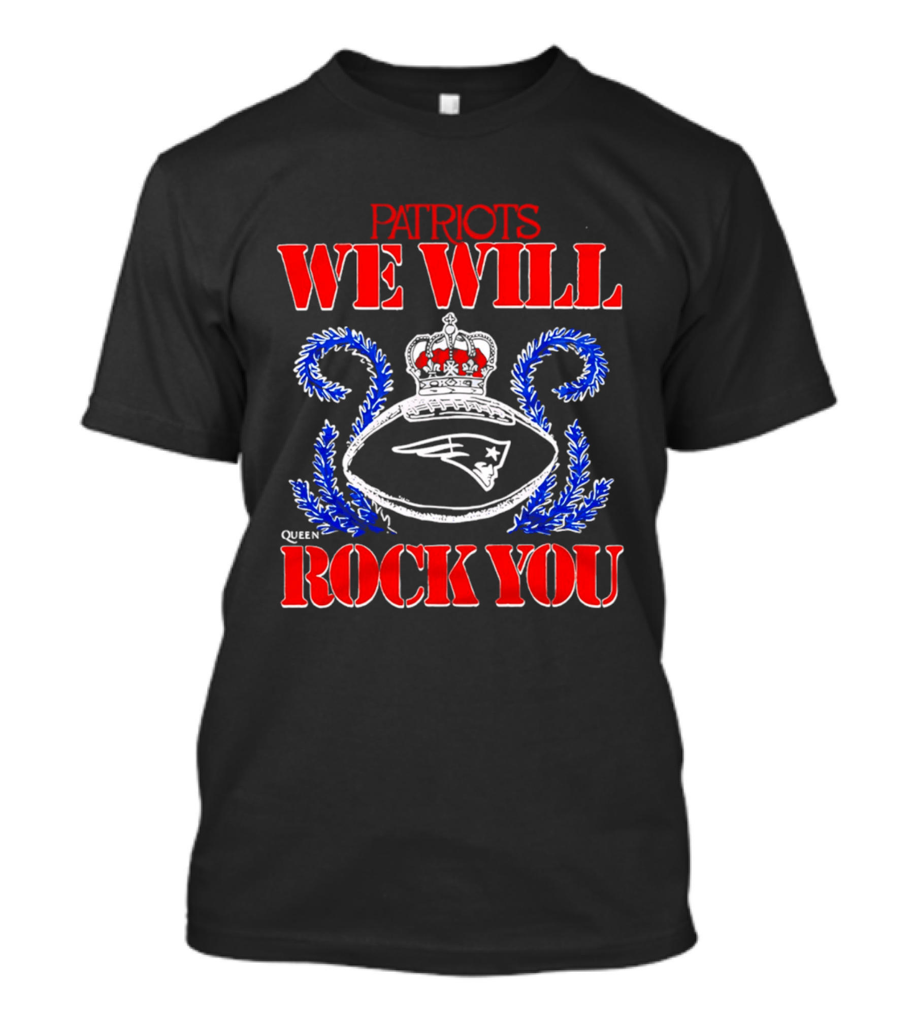 New England Patriots We Will Rock You Football Crown 2026 T-Shirt