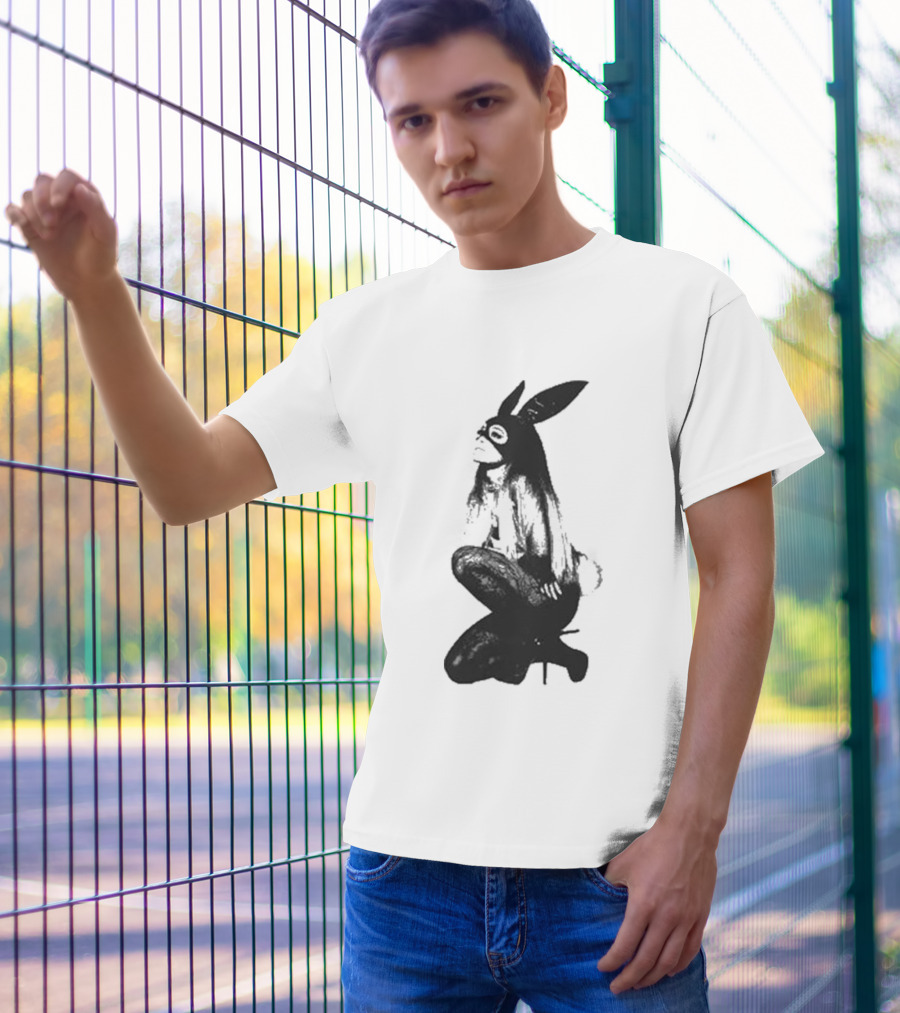 Ariana Grande Dangerous Woman 10 Crewneck Bunny Mask T-Shirt