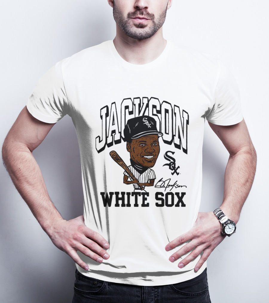 Jackson White Sox Bo Jackson Caricature Cooperstown Collection Baseball T-Shirt