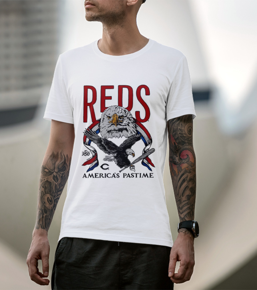 Cincinnati Reds Eagles 250th America's Pastime 2026 T-Shirt