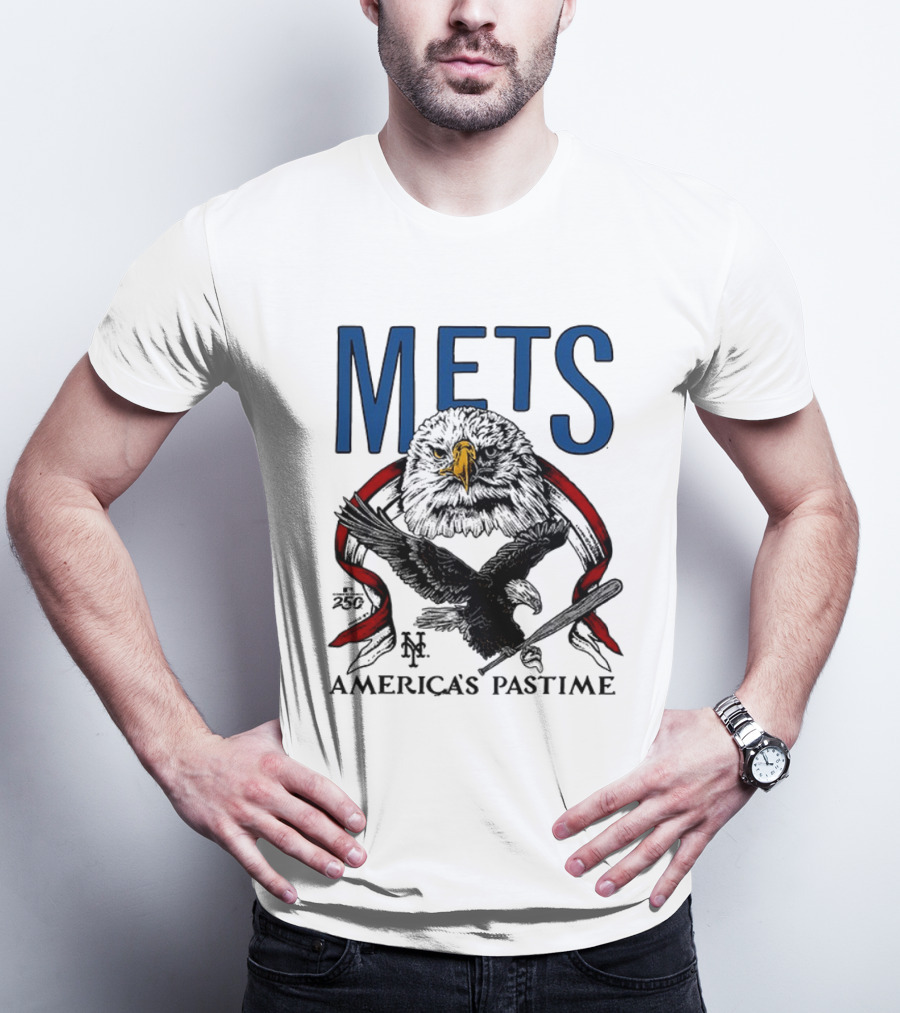 New York Mets Eagles 250th America's Pastime 2026 T-Shirt