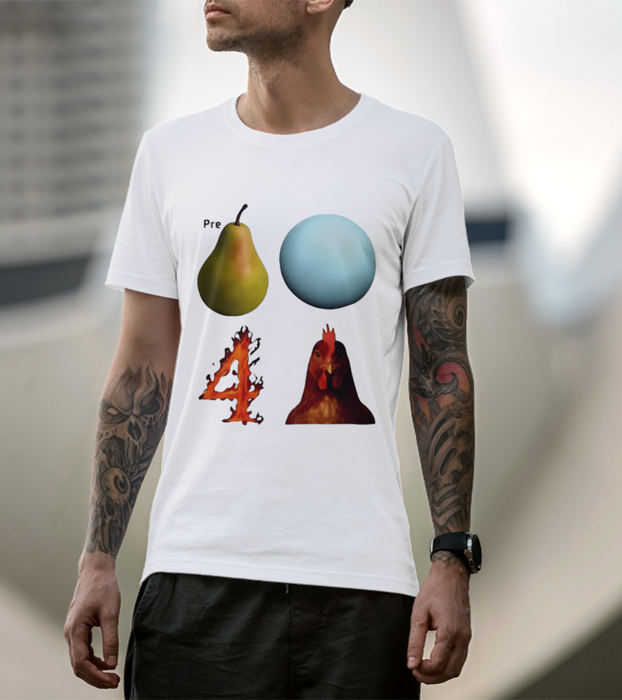 Prepare Pear Sphere Flame 4 Chicken T-Shirt