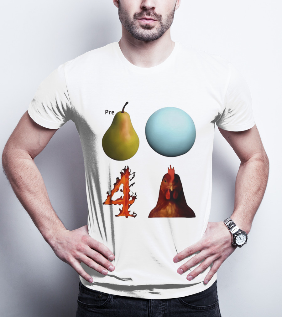 Prepare Pear Sphere Flame 4 Chicken T-Shirt