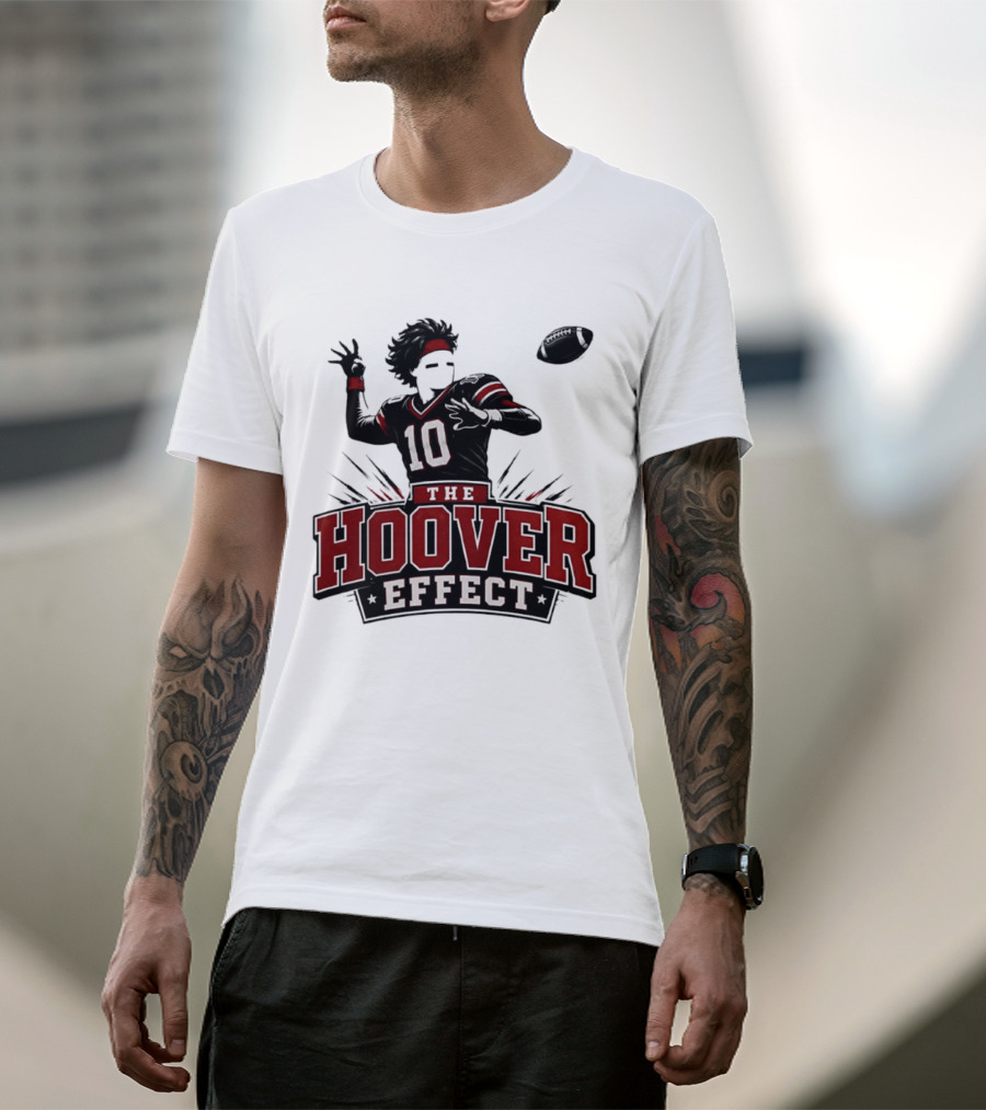 The Hoover Effect Football Player 10 Throwing Action T-Shirt