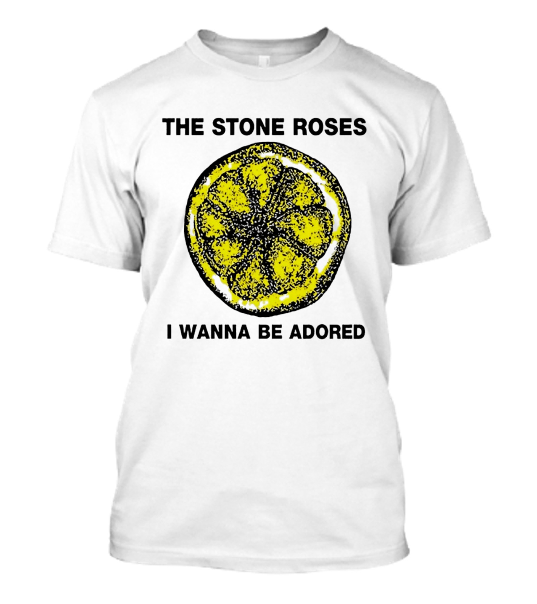 The Stone Roses I Wanna Be Adored Yellow Lemon T-Shirt