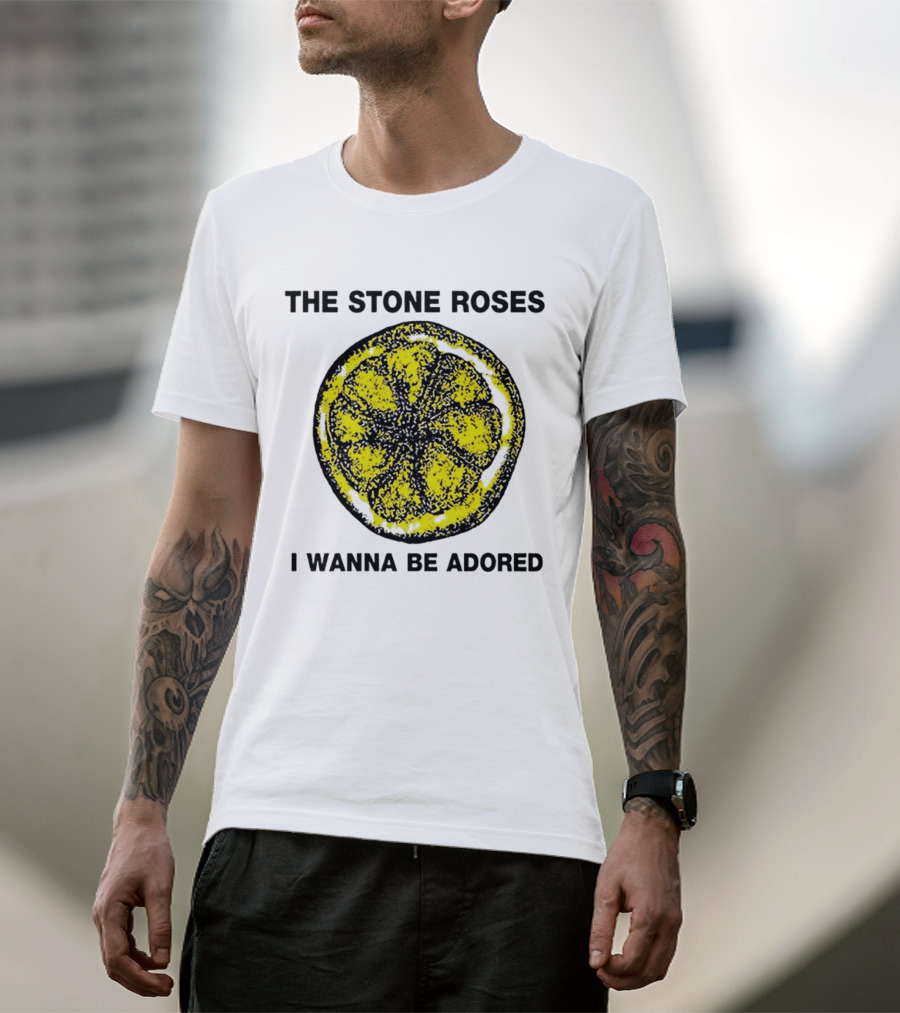 The Stone Roses I Wanna Be Adored Yellow Lemon T-Shirt