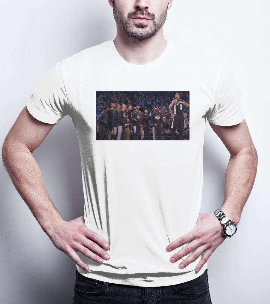 Victor Wembanyama Cold Celebration Against OKC In Black Jersey T-Shirt
