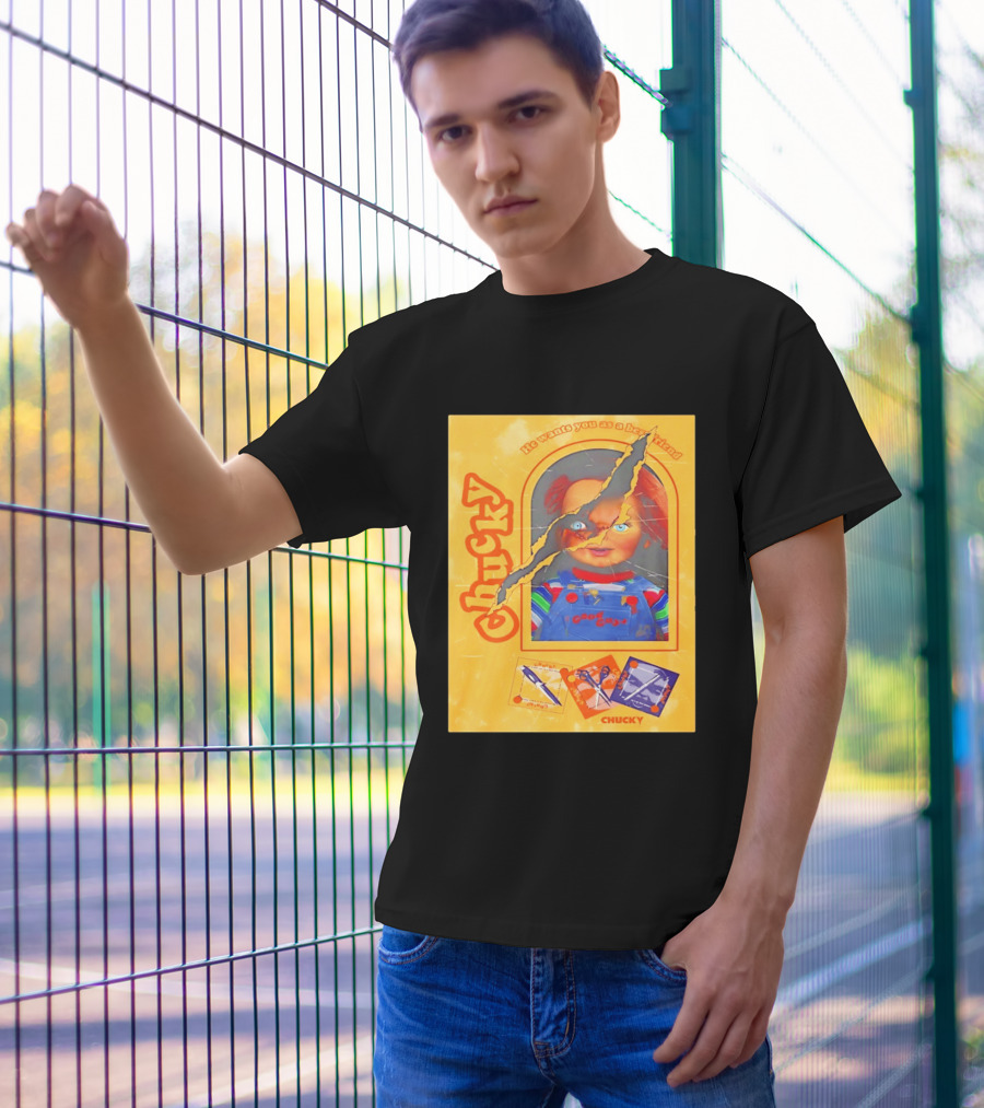 Chucky He Wants You As A Best Friend Good Guys Doll Box T-Shirt
