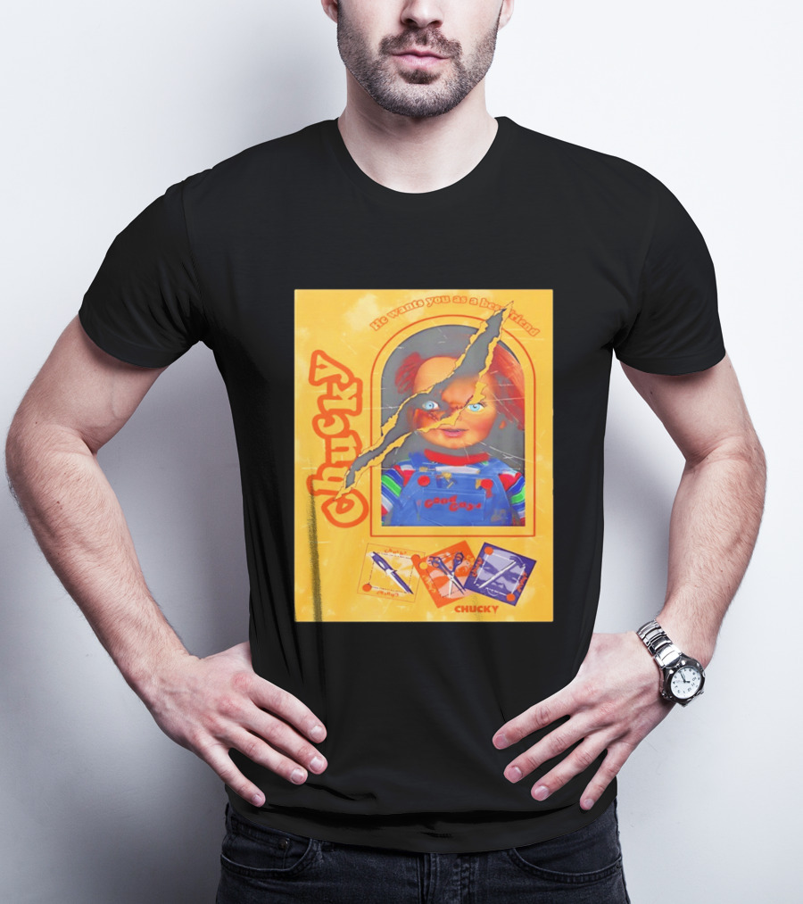 Chucky He Wants You As A Best Friend Good Guys Doll Box T-Shirt
