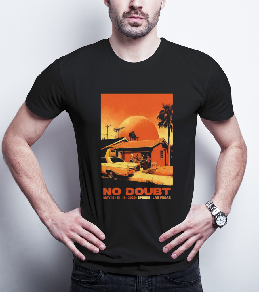 No Doubt May 13 15 16 2026 Sphere Las Vegas Vintage Car Retro Sunset T-Shirt
