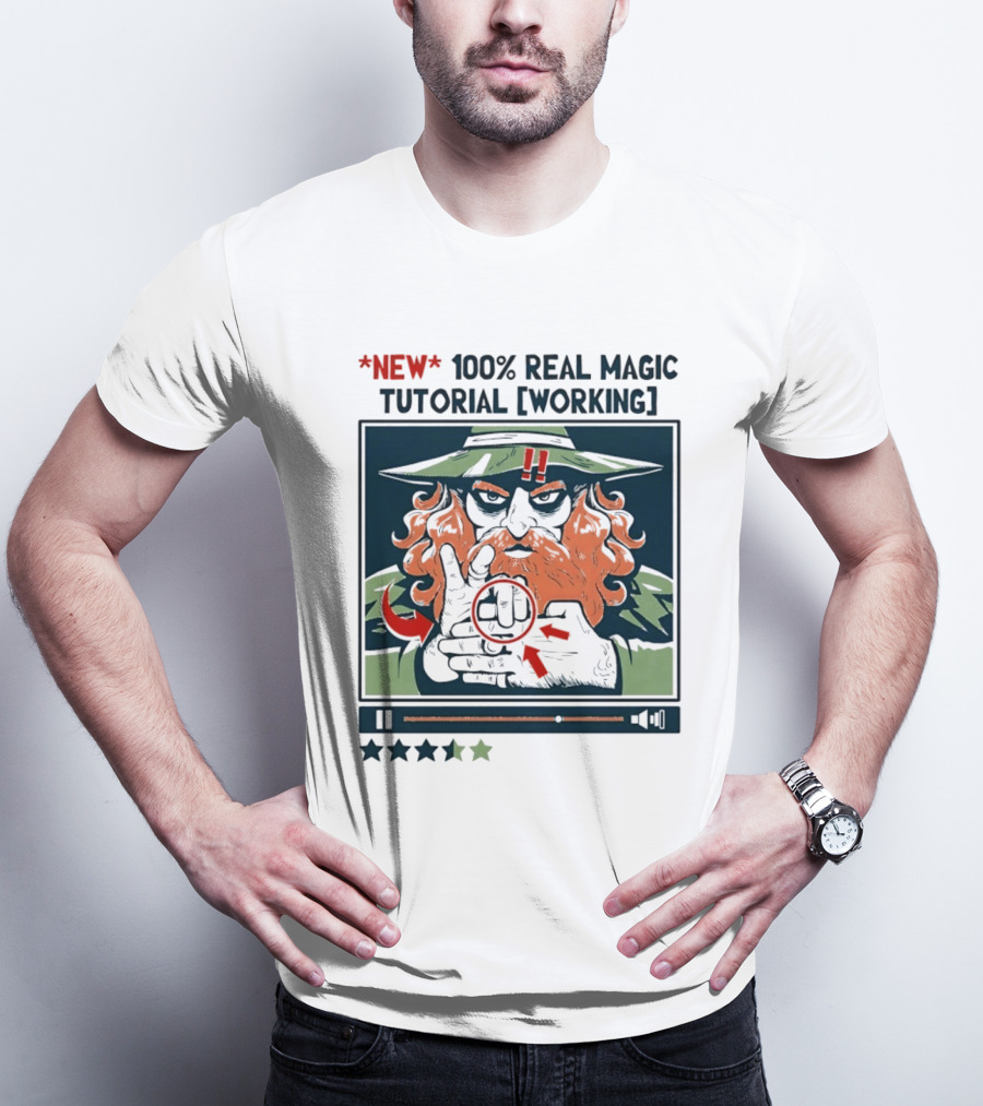 New 100 Percent Real Magic Tutorial Working T-Shirt