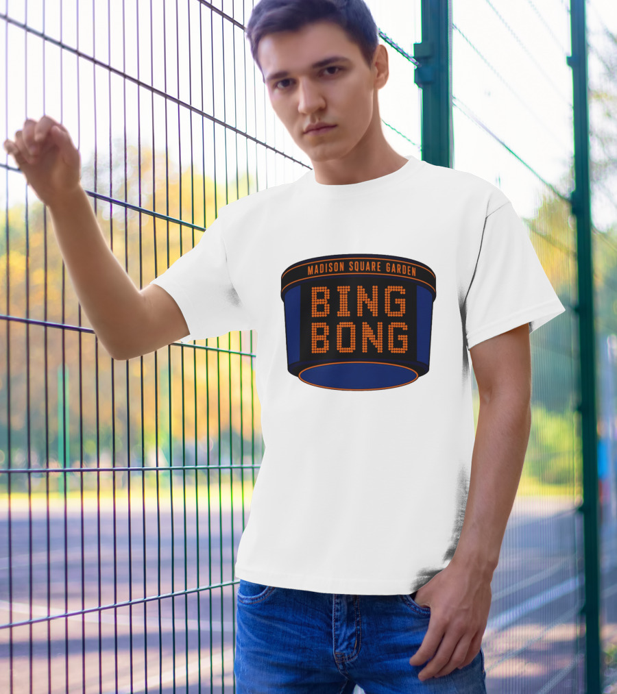 Bing Bong Madison Square Garden New York Knicks Basketball Phrase T-Shirt