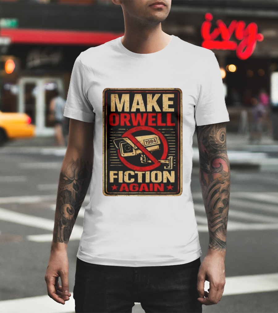 Make Orwell 1984 Fiction Again Camera T-Shirt