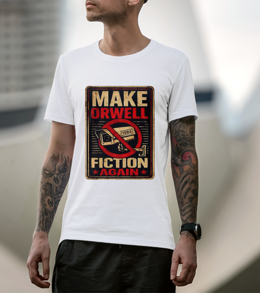 Make Orwell 1984 Fiction Again Camera T-Shirt