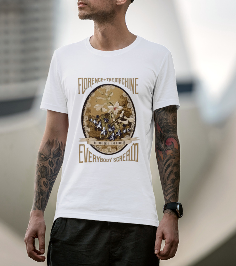Florence + The Machine Everybody Scream US Tour 2026 Los Angeles T-Shirt