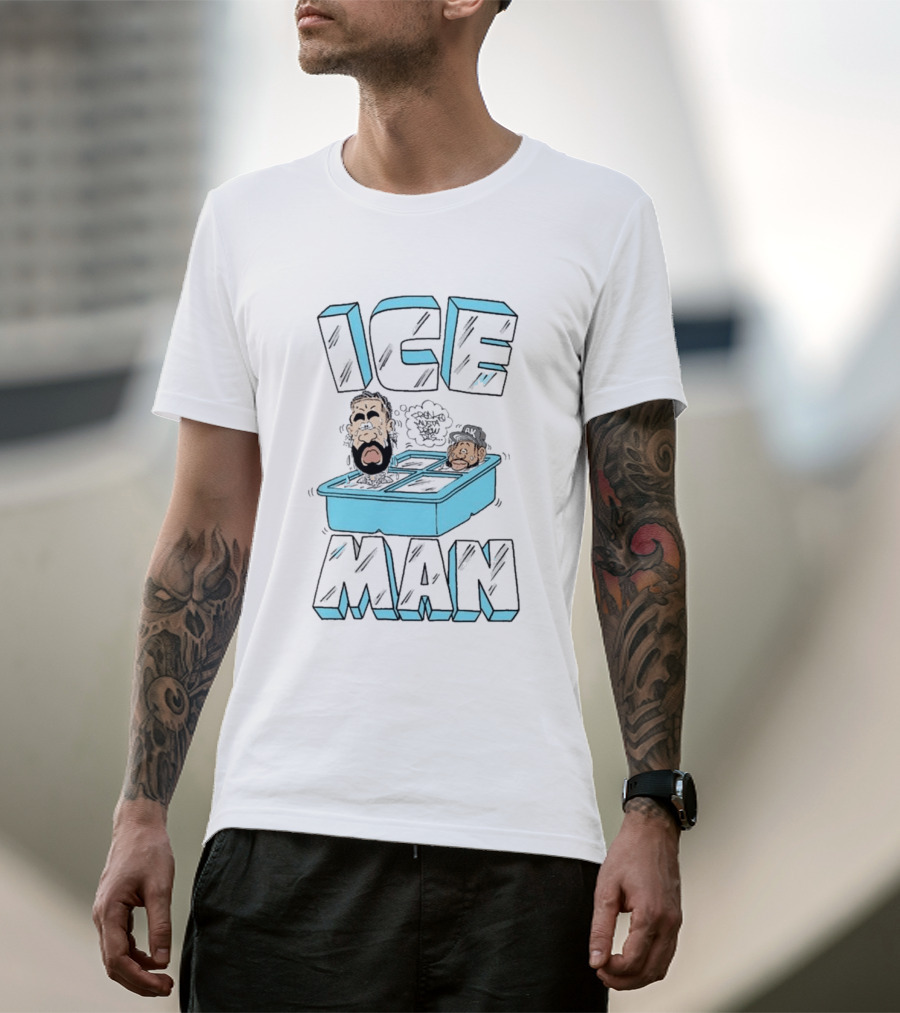 Freakorico Ice Man Cartoon Characters In Ice Cube Tray T-Shirt