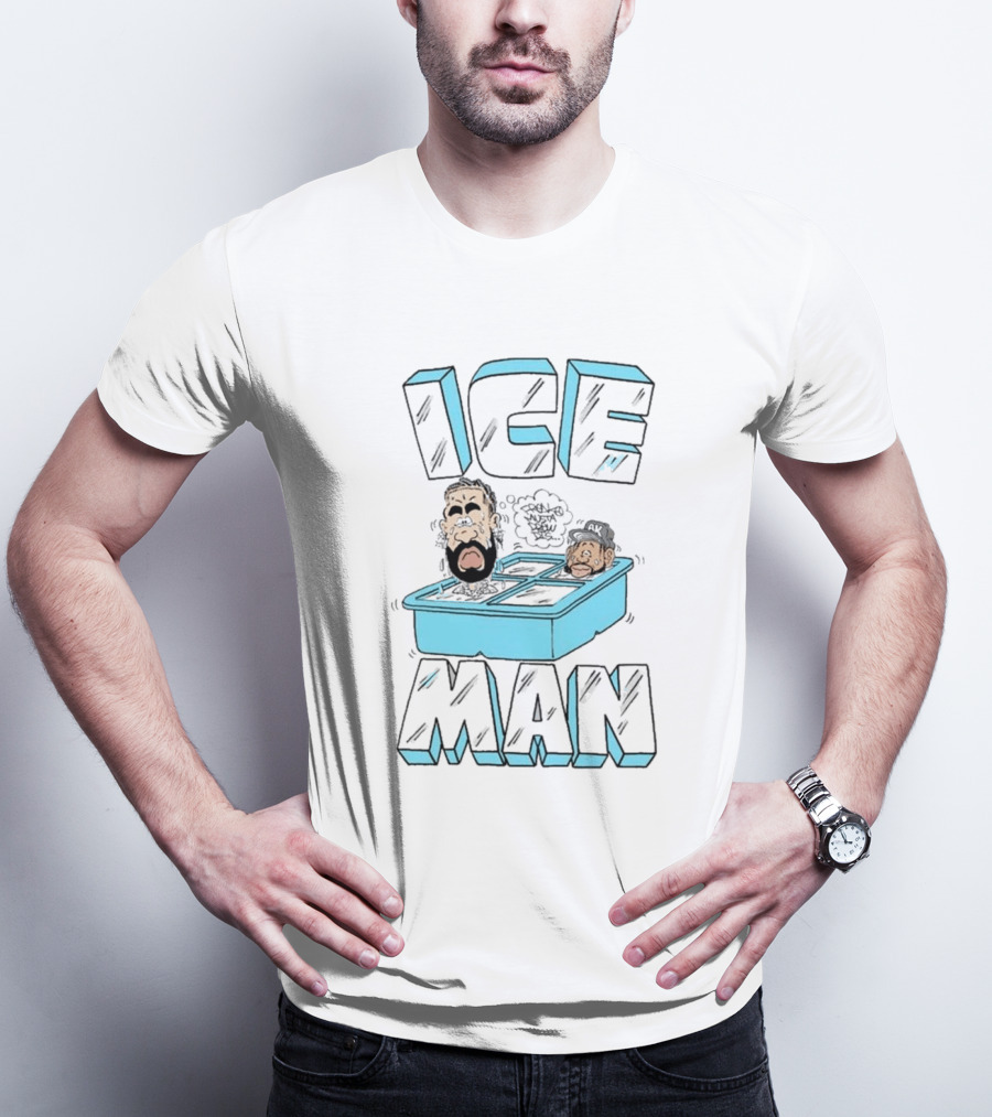 Freakorico Ice Man Cartoon Characters In Ice Cube Tray T-Shirt
