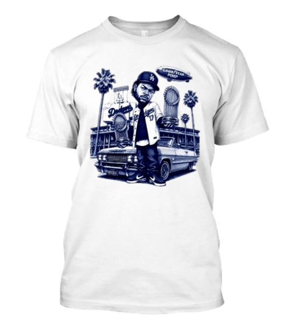 Ice Cube Los Angeles Dodgers Champion Good Year Pimp T-Shirt