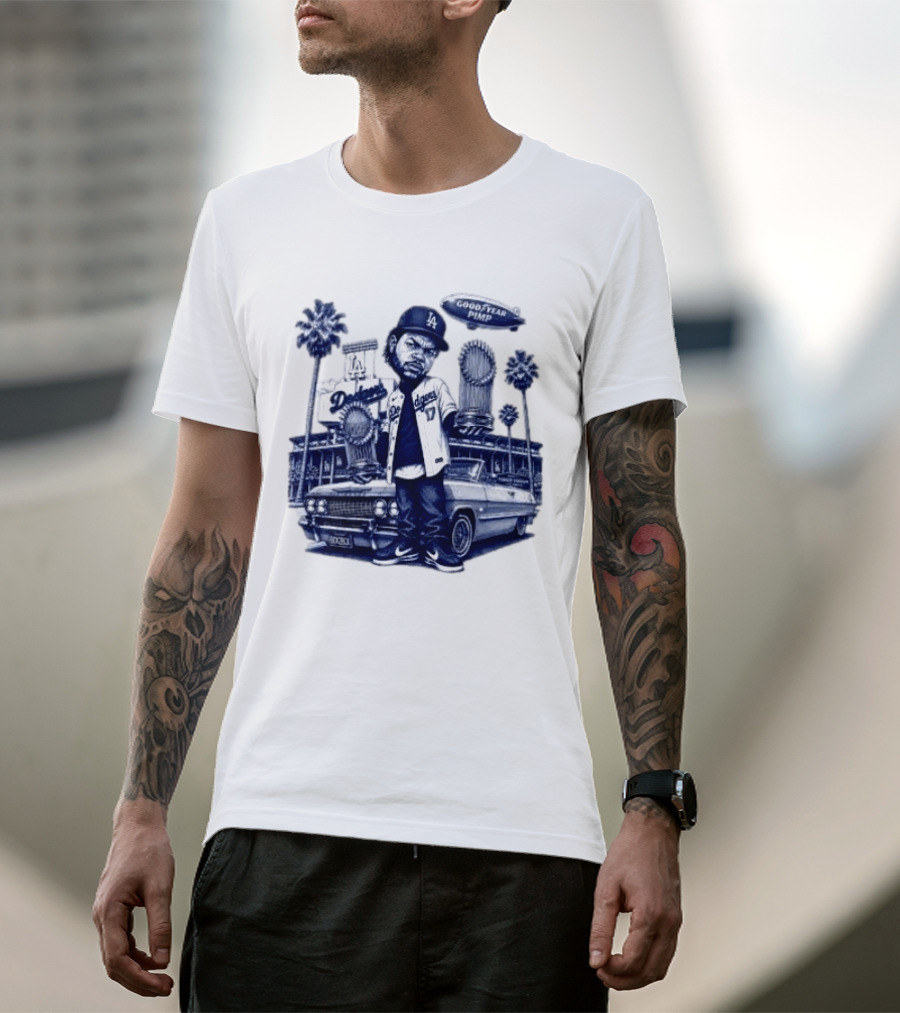 Ice Cube Los Angeles Dodgers Champion Good Year Pimp T-Shirt