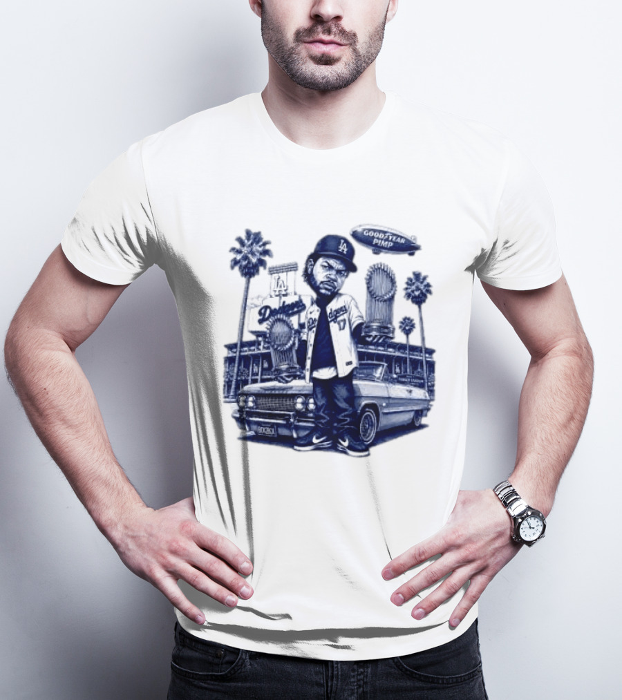 Ice Cube Los Angeles Dodgers Champion Good Year Pimp T-Shirt
