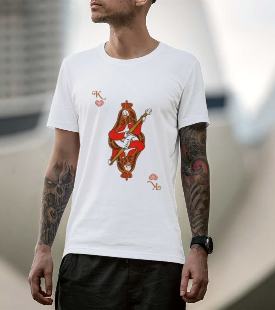 Mike Love King Of Hearts Cream Playing Guitar T-Shirt