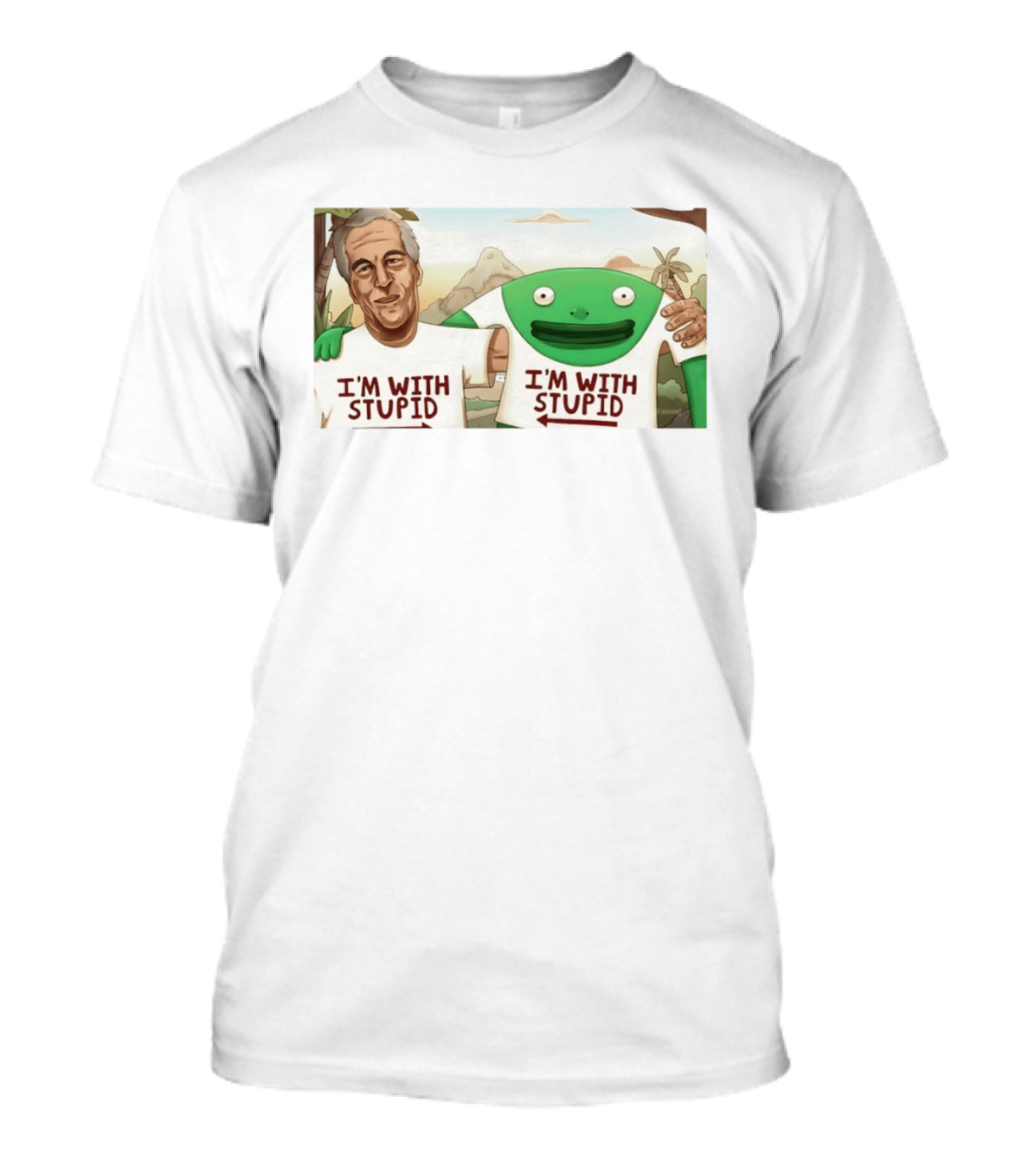 I'm With Stupid Frog Epstein Files T-Shirt