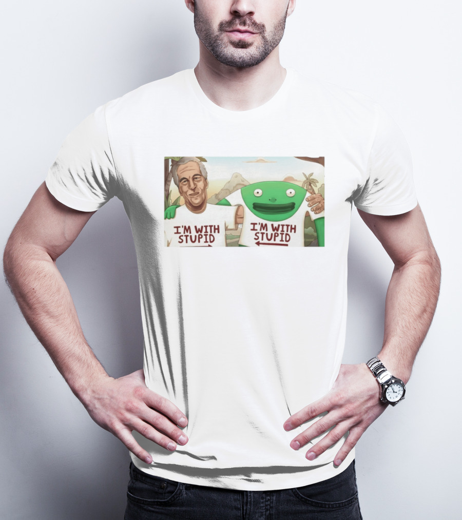 I'm With Stupid Frog Epstein Files T-Shirt