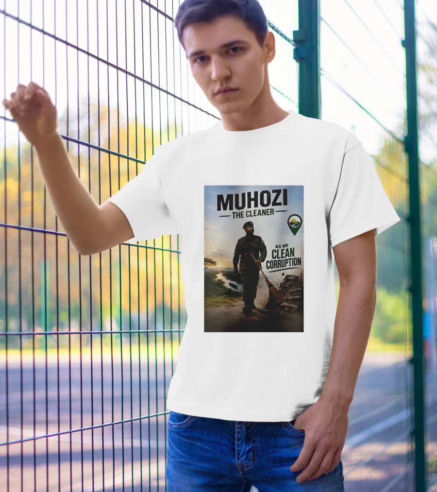 Muhozi The Cleaner As We Clean Corruption Theft Nepotism Unemployment Misuse Of Office T-Shirt