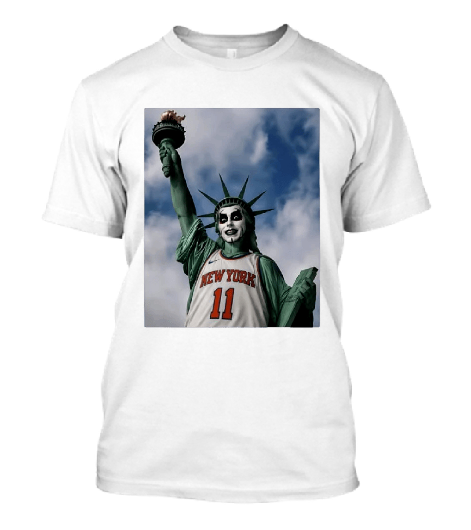 New York 11 Statue Of Liberty Joker Mashup T-Shirt