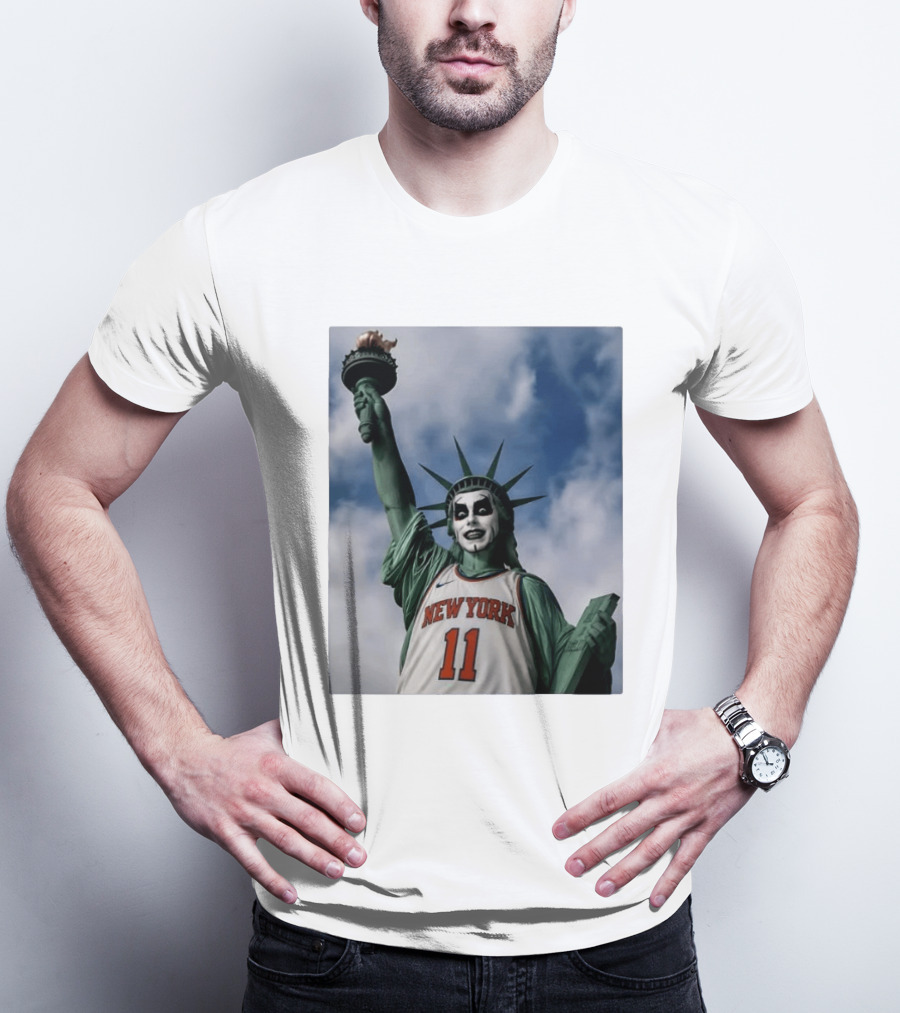 New York 11 Statue Of Liberty Joker Mashup T-Shirt