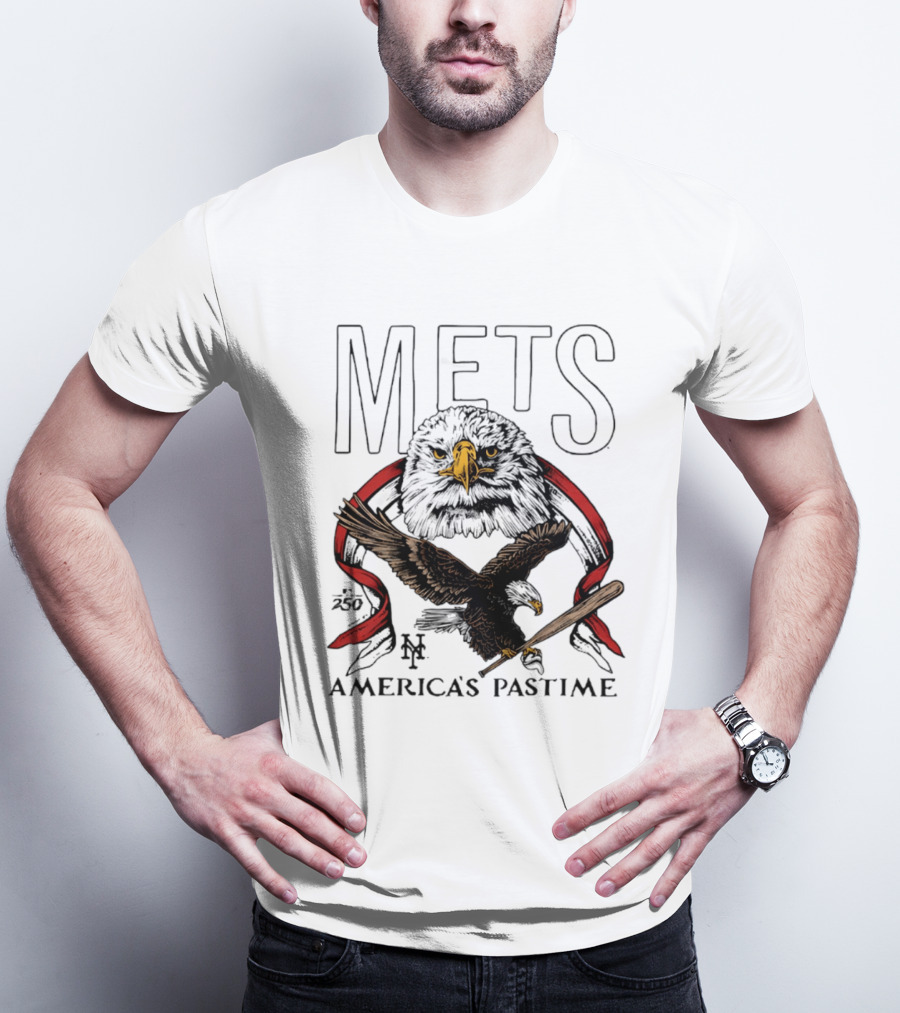 New York Mets America's Pastime 250th Anniversary Eagle And Bat T-Shirt
