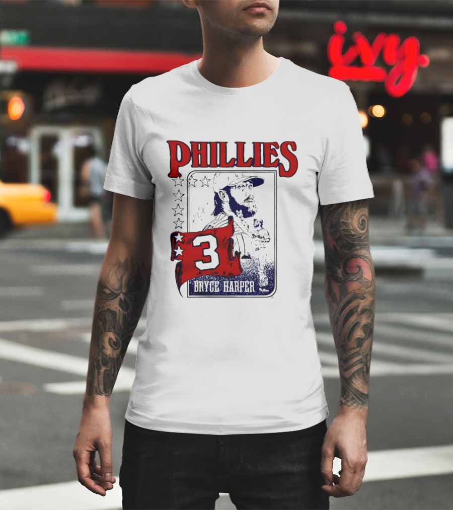 Phillies Bryce Harper 3 Star Player Philadelphia T-Shirt