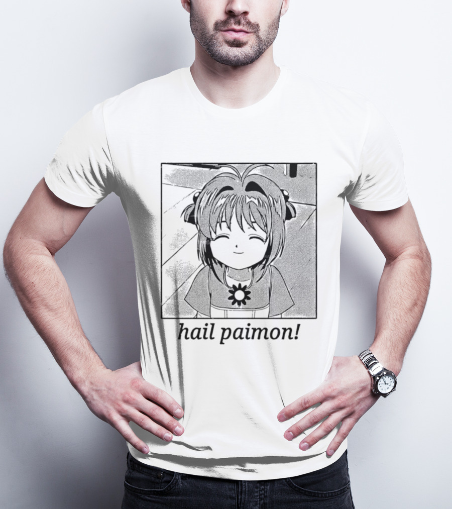 Sakura Kinomoto Hail Paimon Anime Manga T-Shirt