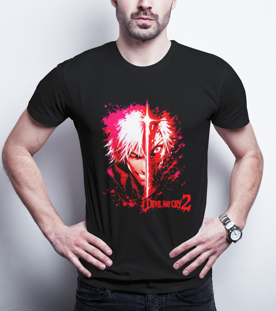 Devil May Cry 2 Dante Half Face Split T-Shirt