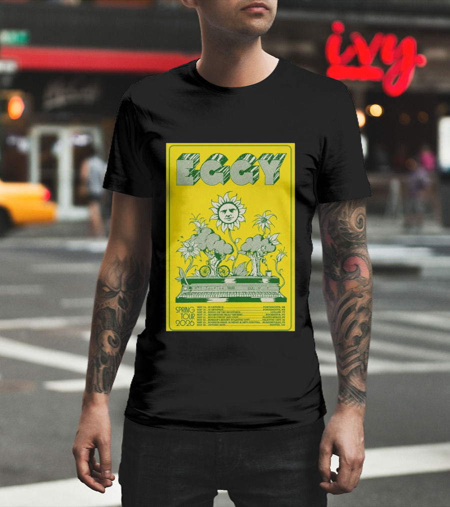 Eggy Spring Tour 2026 Concert With Sunflower And Piano T-Shirt