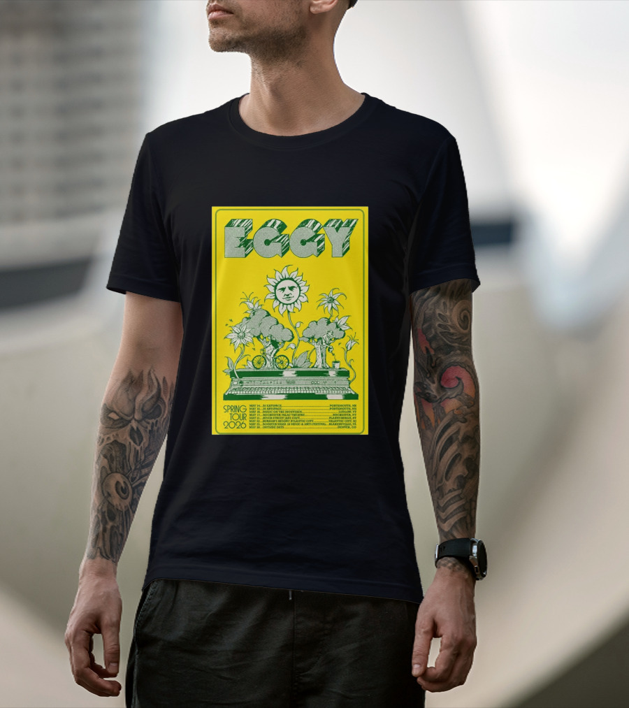 Eggy Spring Tour 2026 Concert With Sunflower And Piano T-Shirt