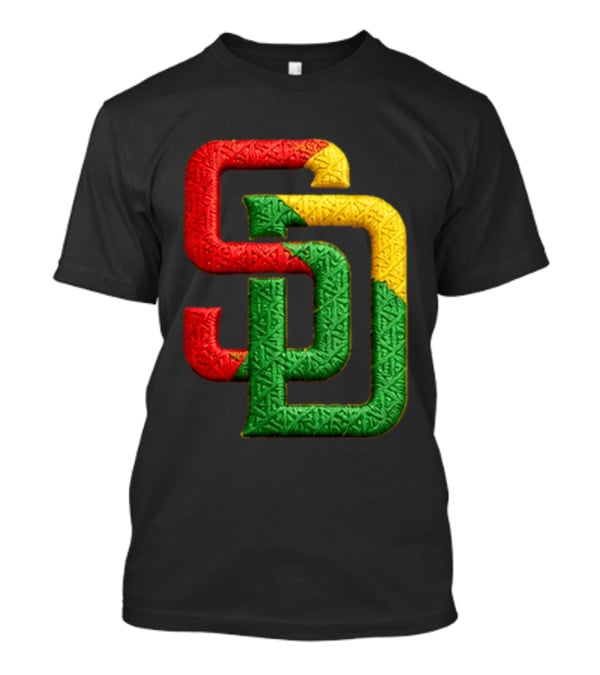 Padres African American Heritage 2026 Giveaway SD Red Gold Green T-Shirt