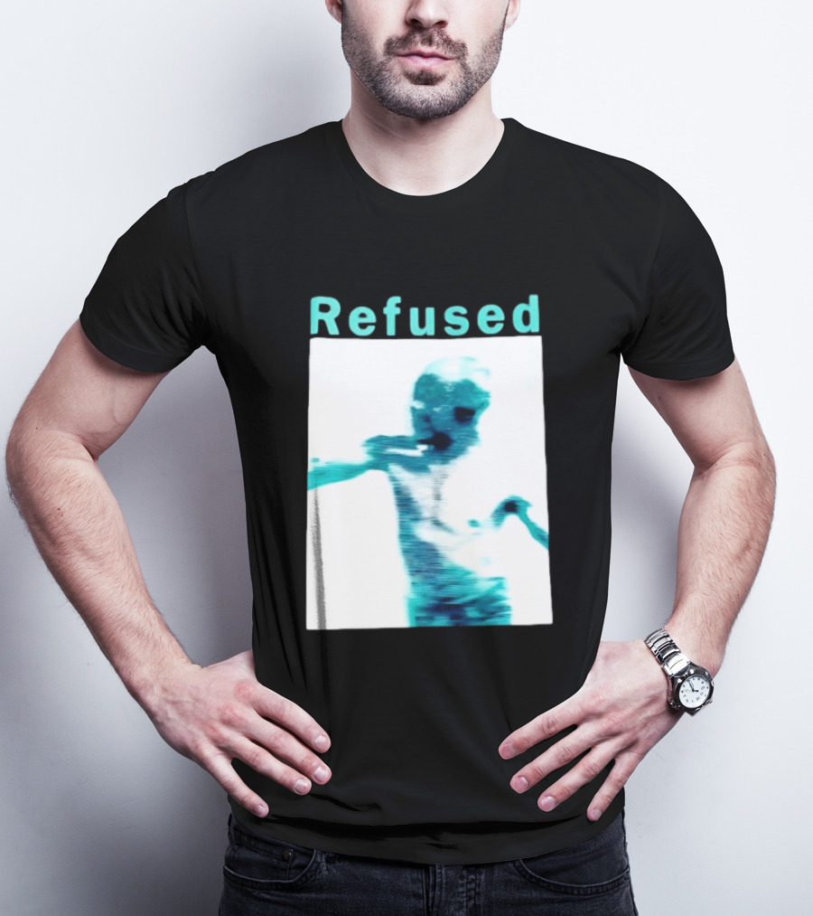 Refused Songs To The Flames Of Discontent Distorted Blue Figure T-Shirt