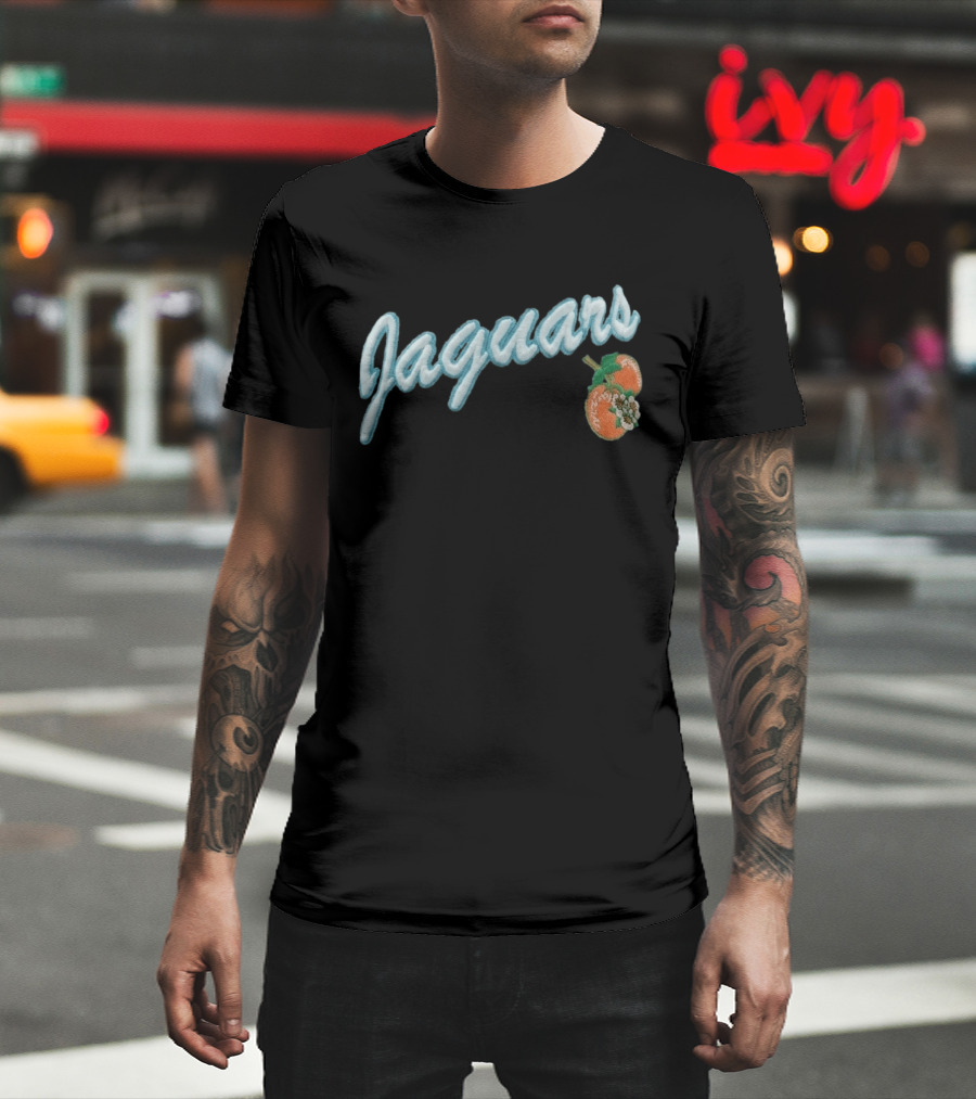 Jaguars X LAFAVRE Black Corduroy Hat Peaches Embroidery T-Shirt