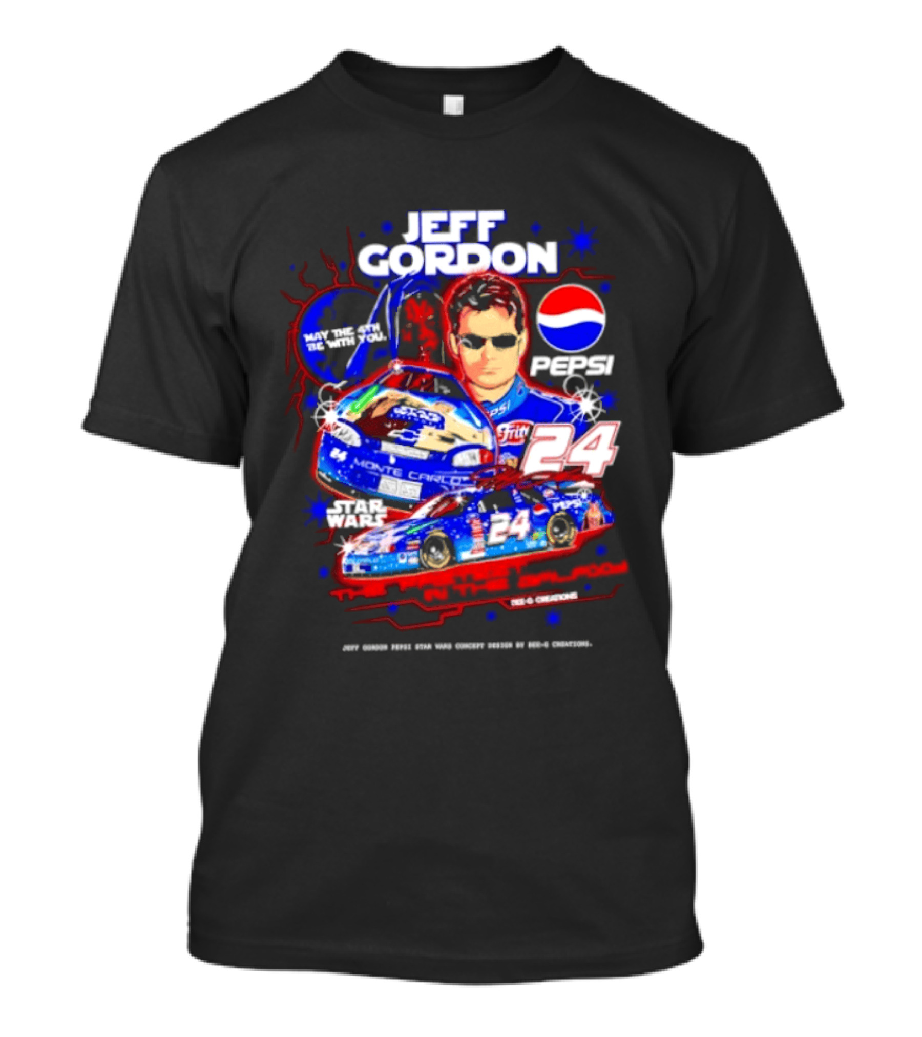 Jeff Gordon Pepsi Star Wars Monte Carlo 24 NASCAR Racing T-Shirt