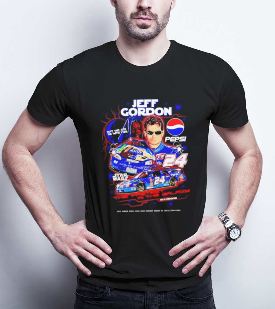 Jeff Gordon Pepsi Star Wars Monte Carlo 24 NASCAR Racing T-Shirt