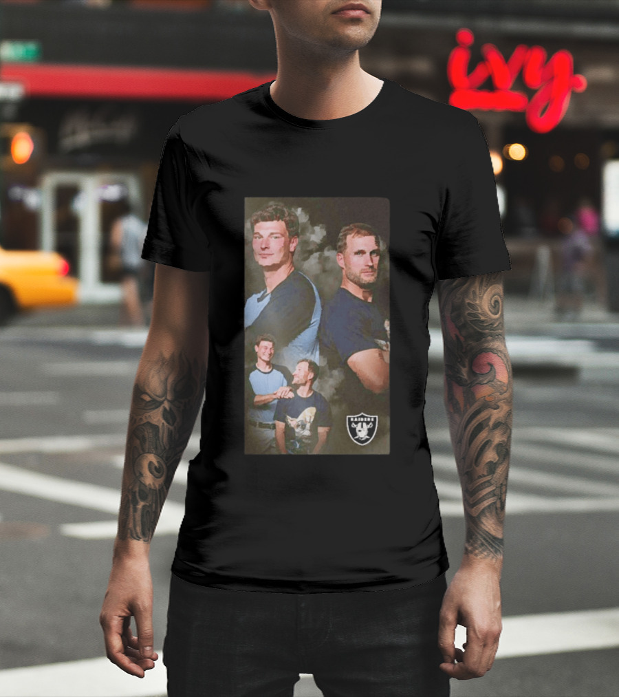 Las Vegas Raiders Kirk Cousins And Fernando Mendoza With Team T-Shirt