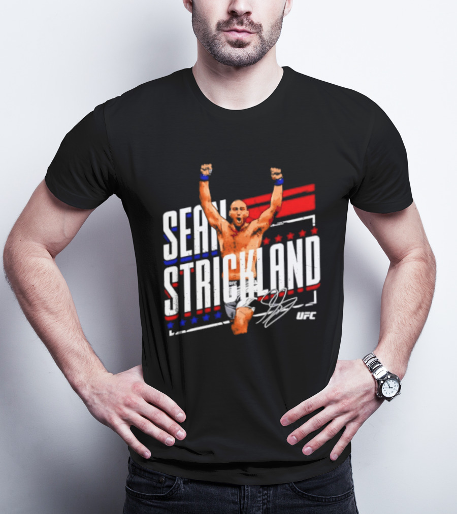Sean Strickland UFC Fighter Star Signature Graphic UFC T-Shirt