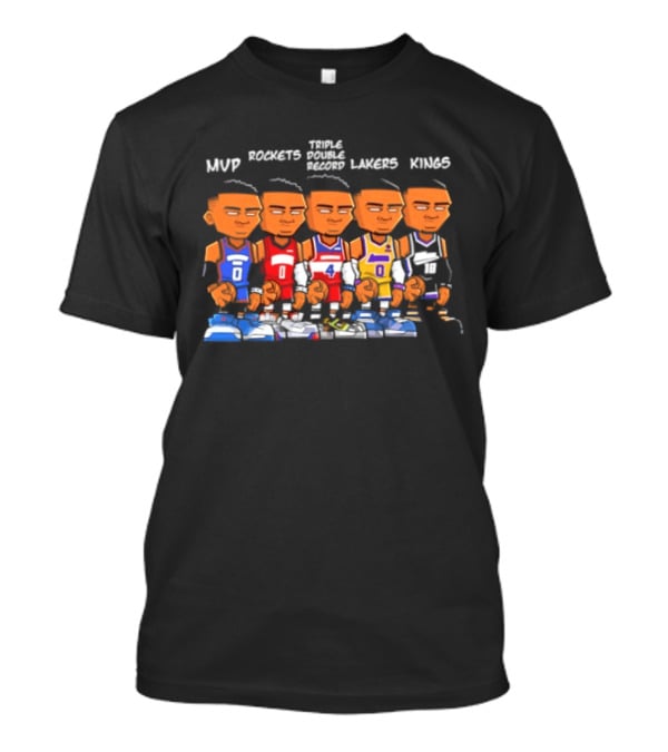 Thunder MVP Rockets Triple Double Record Lakers Kings Westbrook Career T-Shirt