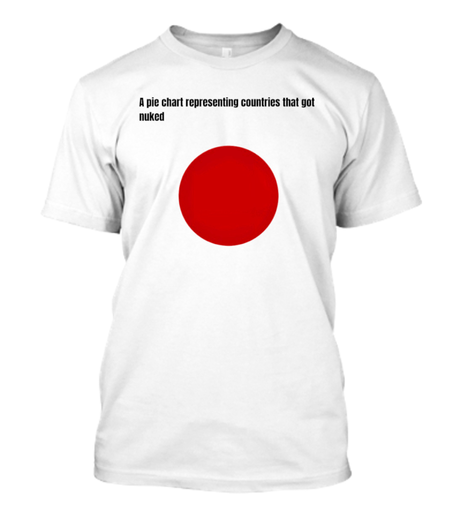 A Pie Chart Representing Countries That Got Nuked Red Circle T-Shirt
