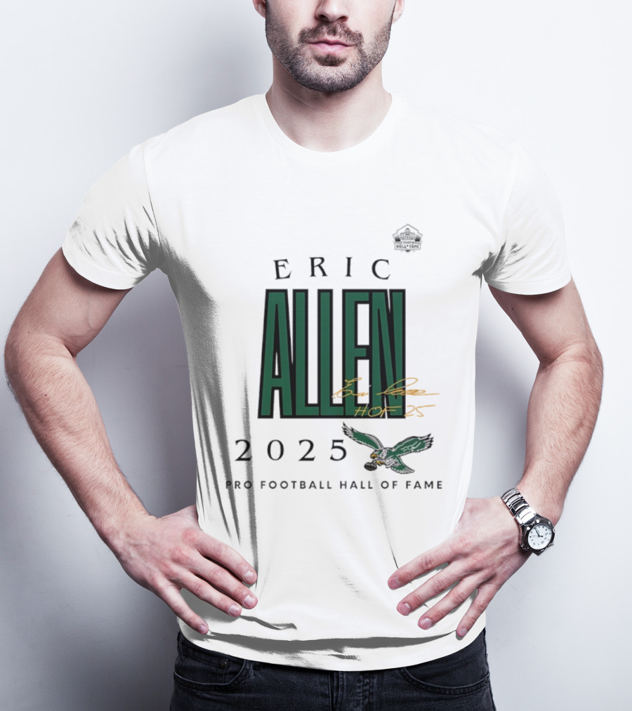 Eric Allen Philadelphia Eagles 2025 Pro Football Hall Of Fame T-Shirt